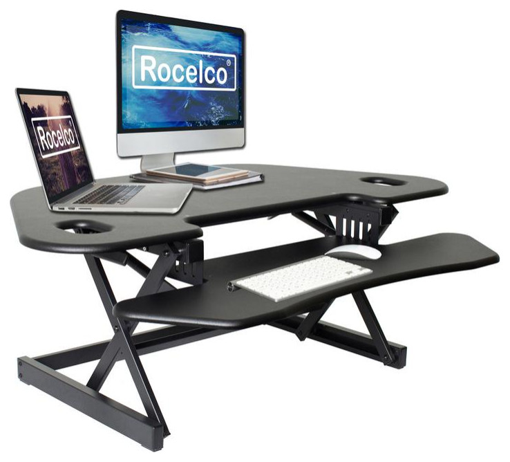 Rocelco 46 Height Adjustable Corner Standing Desk - Contemporary ...