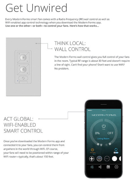Modern Forms Vox Flush Mount Ceiling Fan, Bronze, 38" - Transitional ...