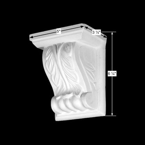 Decorative white Corbel Urethane Corner Wall Mount Finish Renovators ...