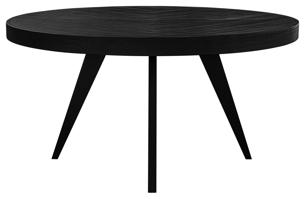 Parq 60in Round Dining Table Black - Rustic - Dining Tables - by Moe's ...