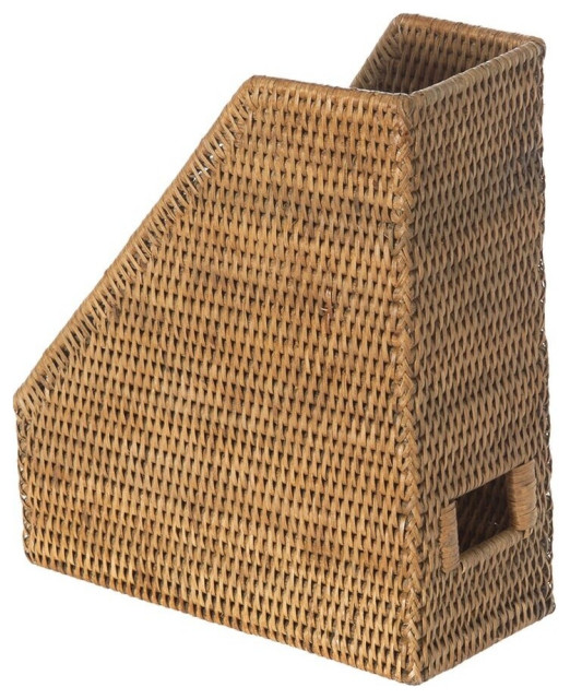 La Jolla Handwoven Rattan Magazine File, Handwoven - Tropical ...