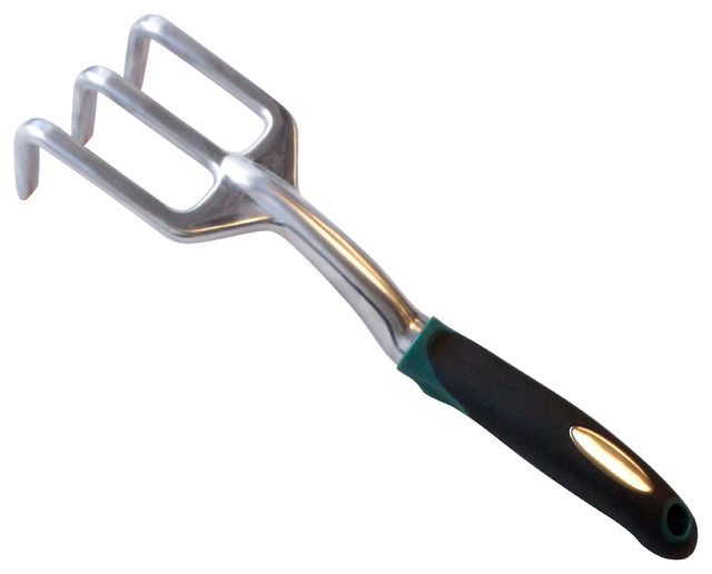 3-Prong Cultivator, Ergonomic Grip, Polished Aluminum, 14 ...