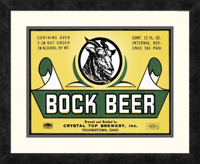 "Bock Beer" Framed Digital Print by Vintage Booze Labels, 22"x18", 22 ...