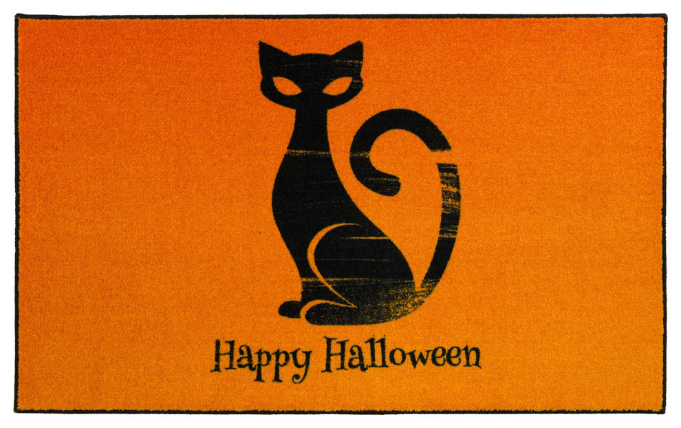 Mohawk Home Happy Cat Orange 2' x 3' 4" Kitchen Mat - Contemporary ...