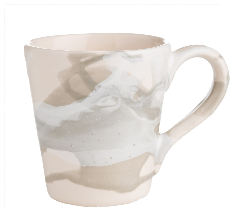 Splash Gray and White Mug, Set of 4 - Contemporary - Mugs - by abigails ...
