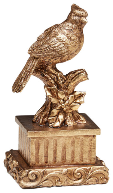 Golden Cardinal Statue - Victorian - Decorative Objects And Figurines ...