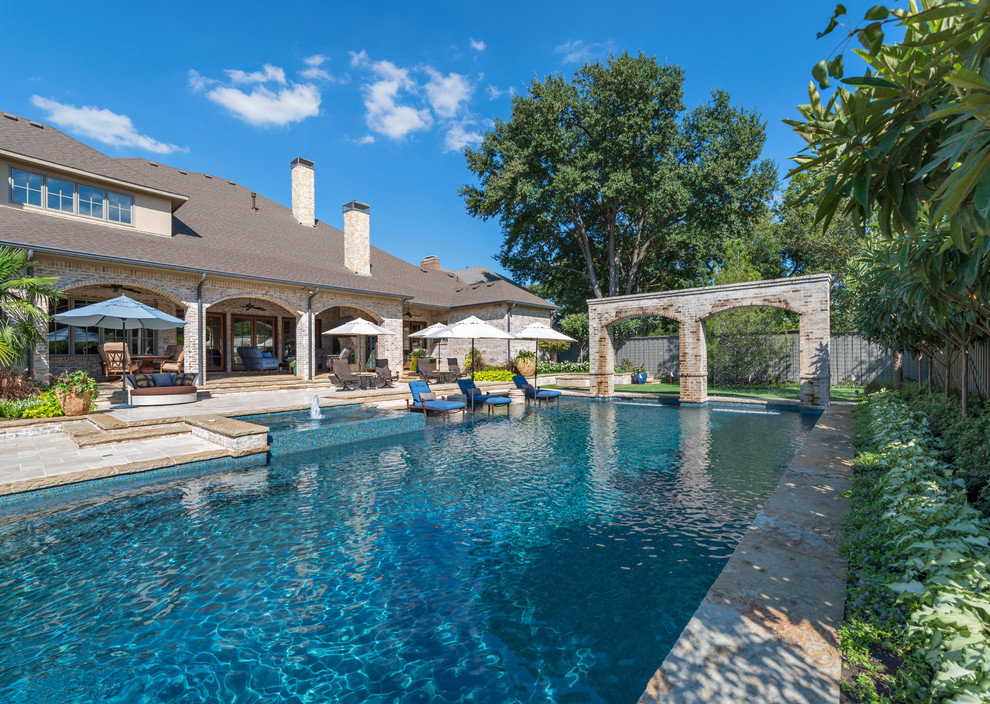 Dallas Pool & Backyard Transformation - Traditional - Pool - Dallas ...