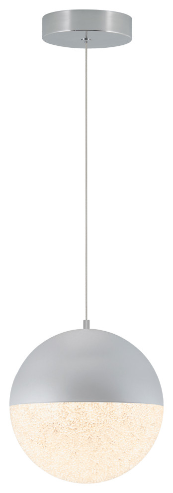 Artika Sparkle Ball 1-Light LED Pendant Ceiling Light, Chrome ...