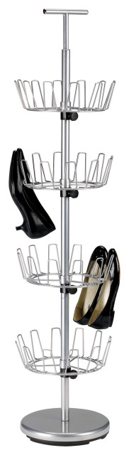 4-Tier Revolving Shoe Tree - Contemporary - Shoe Storage - by ...