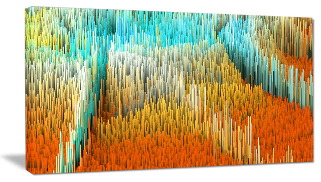 "Macro Render Structure, Yellow and Orange" Canvas Print, 60"x28 ...