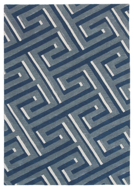 Liora Manne Roma Maze Indoor Rug Denim Wool Viscose 5X8 Hand Tufted ...
