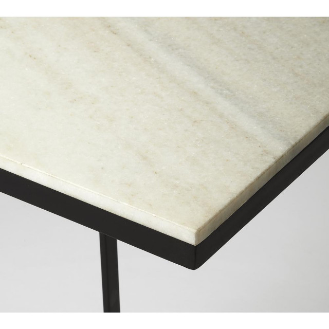 Lawler Black Metal & Marble End Table - Contemporary - Accent Chests ...