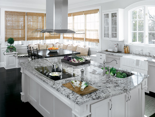 White Diamond Granite Countertops Kitchen Design Ideas