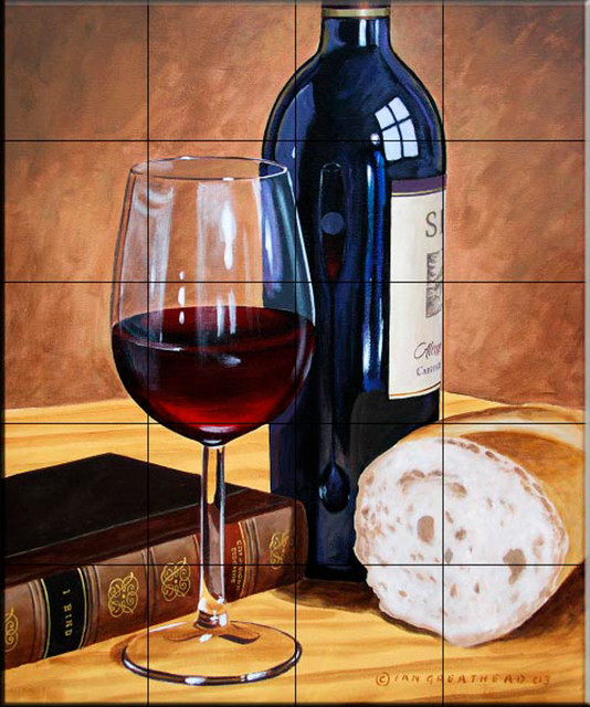 Tile Mural, Between The Lines by Ian Greathead, 12.75" x 17" (12 Tiles ...