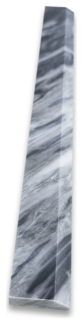 Bardiglio Gray Marble Beveled Pencil Edging Trim Molding Honed, 1 piece ...