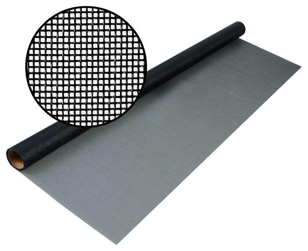 Mesh Fiberglass Charcoal Screen, 36"x100' - Contemporary - Screen Doors ...