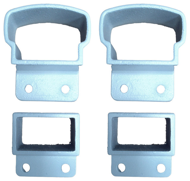 Contractor Handrail Glass Deck Railing Level Mount Kit, White ...