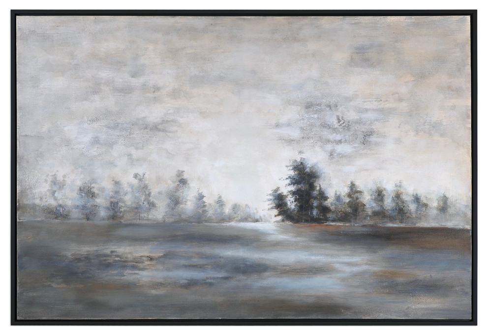 Evening Mist Landscape Art - Contemporary - Paintings - by Ownax | Houzz