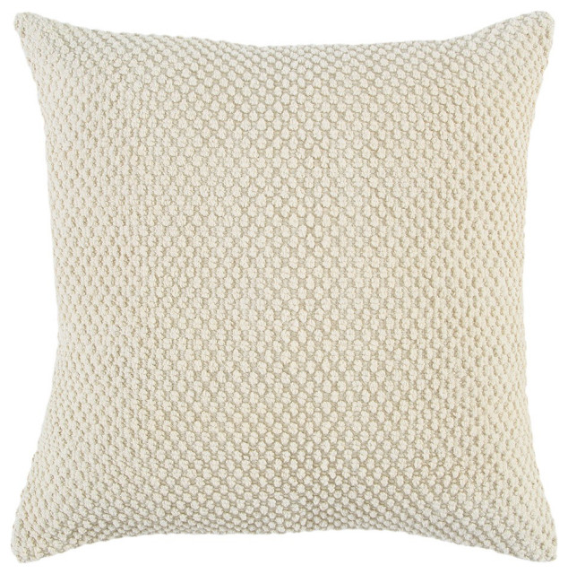 Natural Beige Nubby Textured Modern Throw Pillow - Scandinavian ...