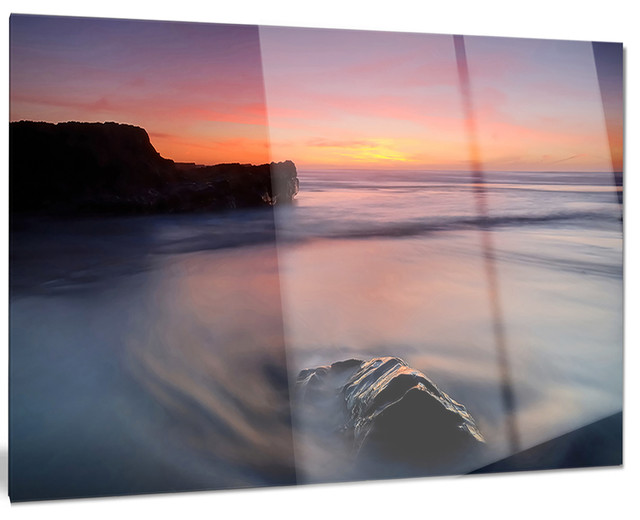 "Softness in the Tide Magoito Beach" Metal Wall Art, 28"x12" - Beach ...