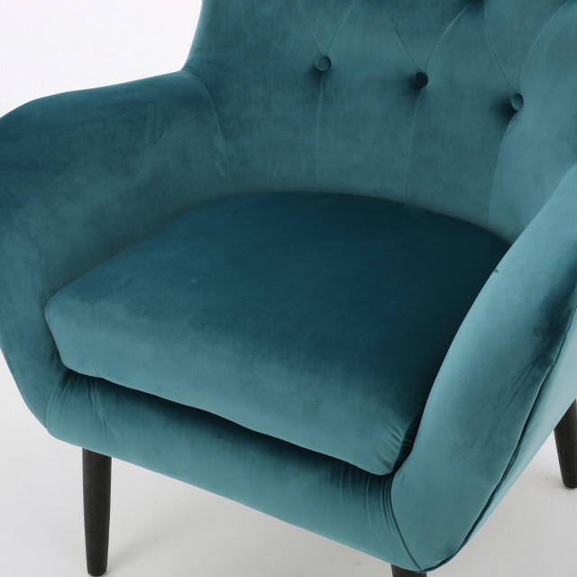 GDF Studio Kotop Contemporary New Velvet Wingback Arm Chair ...