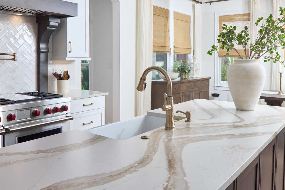 Elegant Kitchen Style Meets Warm, Cohesive Design - Transitional ...