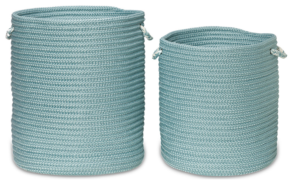 Sundance Woven Hampers Federal Blue 15"x15"x18", Round, Braided ...