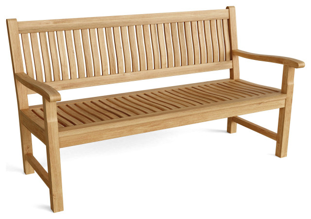 Del-Amo 4-Seater Bench - Transitional - Outdoor Benches - by ShopLadder ...