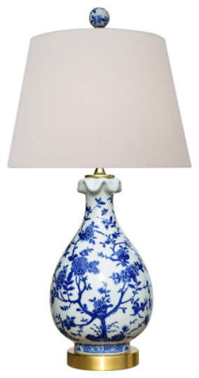 Blue & White Porcelain Table Lamp - Asian - Table Lamps - by Akari ...