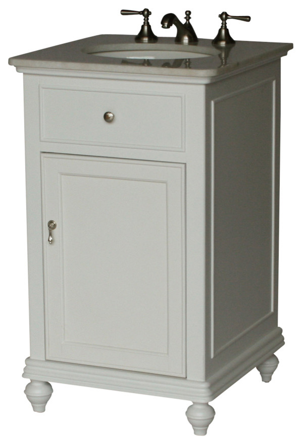 21-Inch Contemporary Style Single Sink Bathroom Vanity Model 2609-W ...