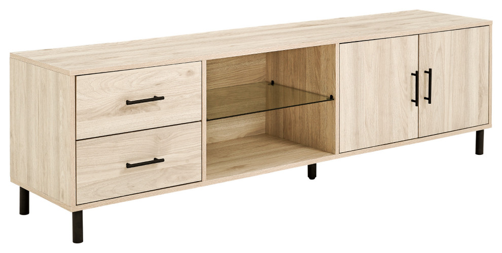 70" Modern Low Profile TV Console - Transitional - Entertainment ...