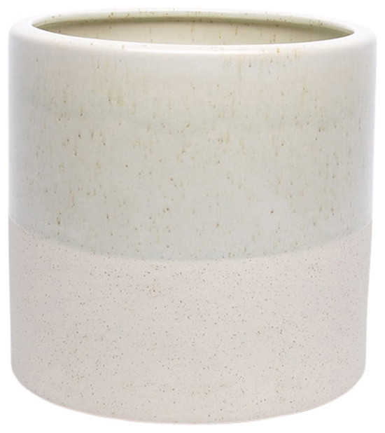 Contemporary decorative Ceramic Planter, White - Transitional - Outdoor ...