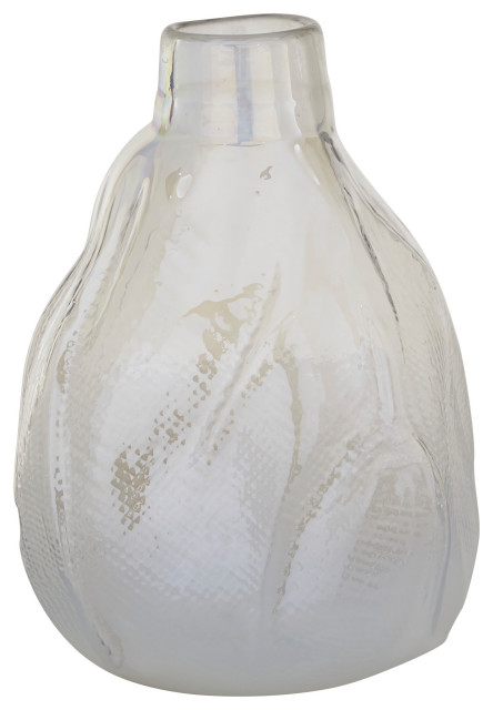 Contemporary White Glass Vase 83371 - Contemporary - Vases - by ...