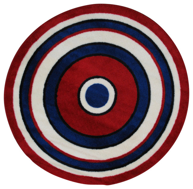Fun Rugs Fun Time Shape Collection Concentric 2 Area Rug, 51"x51 ...