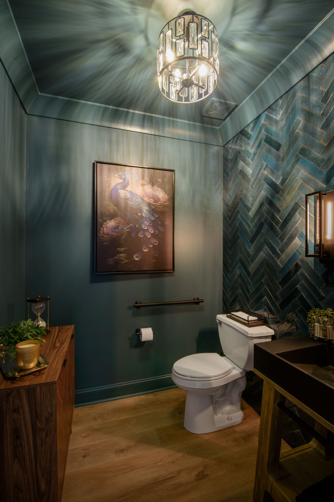 Color Drench Powder Room - Contemporary - Powder Room - Atlanta - by ...
