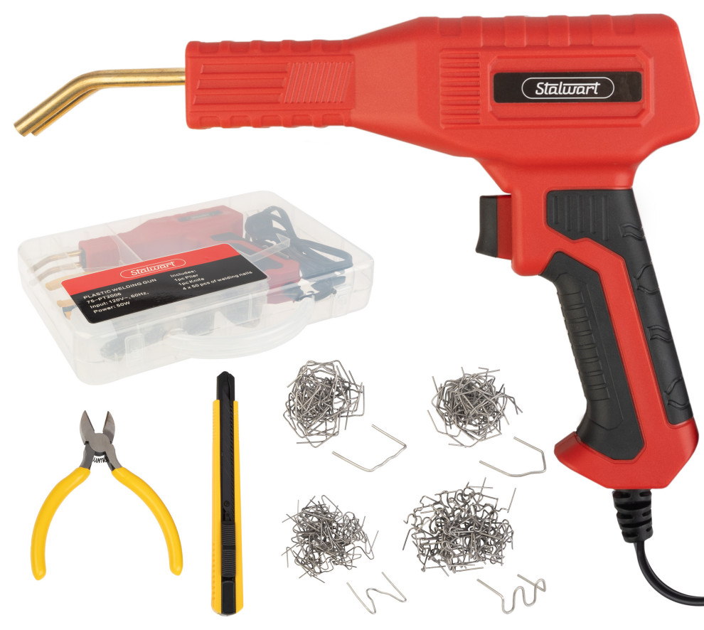 120V/50W Plastic Weld Kit With 200PCS Staples, Wire Cutter, and Utility ...