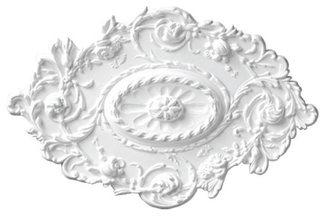 Floral Oval Ceiling Medallion - Traditional - Ceiling Medallions - by ...