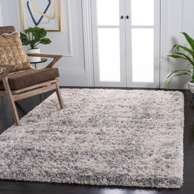 Safavieh Iceland Shag Isg511A Solid Color, Shag Rug, Ivory and Gray, 5 ...