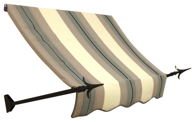 Awntech 3' New Orleans Acrylic Fabric Fixed Awning, 48" x 32 ...