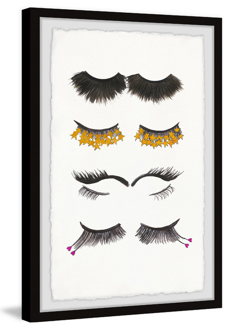 "Lashes Line Up II" Framed Painting Print, 30"x45" - Contemporary ...