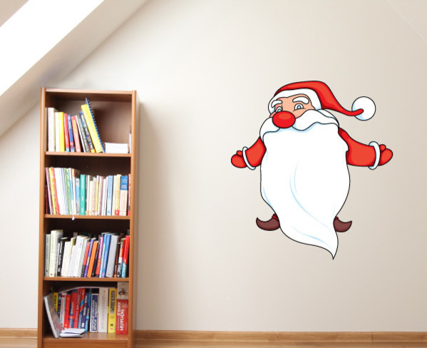 Christmas Santa Vinyl Wall Decal ChristmasSantaUScolor009, 10 in ...