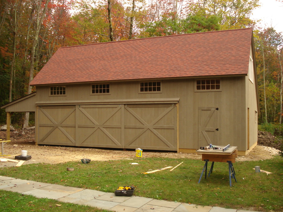 Saltbox Style Pole Barns - New York - by PINE RIDGE POLE BARNS | Houzz