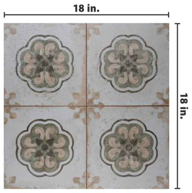 Kings Porto Ceramic Floor and Wall Tile Sample - Farmhouse - Tile - by ...