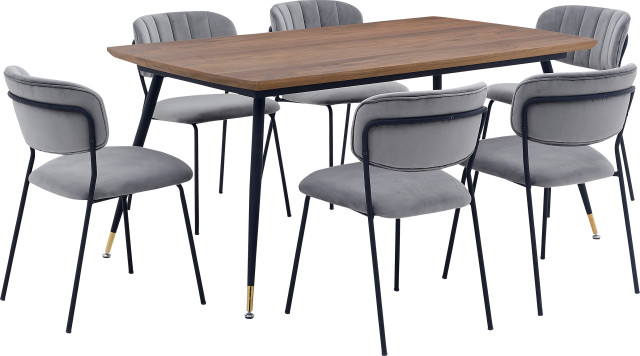 Messi and Carlo 7 Piece Dining Set - Midcentury - Dining Sets - by ...