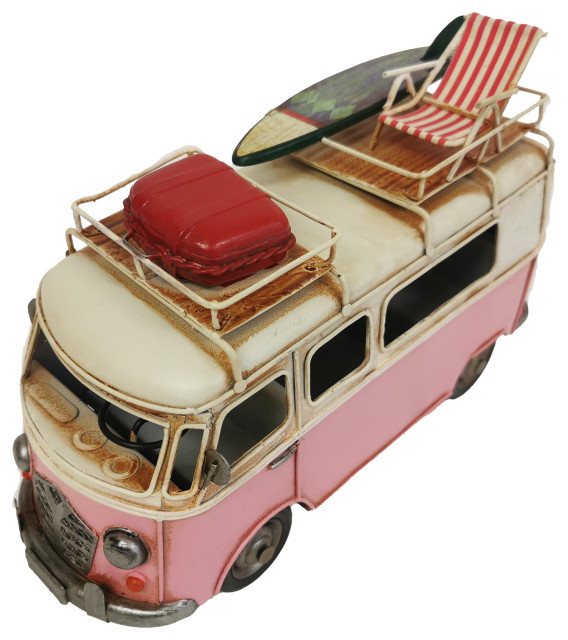 VW Pink Metal Bus Decor - Contemporary - Decorative Objects And ...