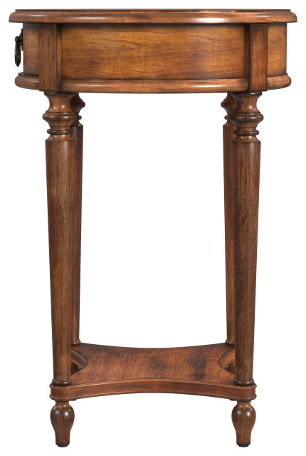 Jules 1-Drawer Round Accent Table - Traditional - Side Tables And End ...