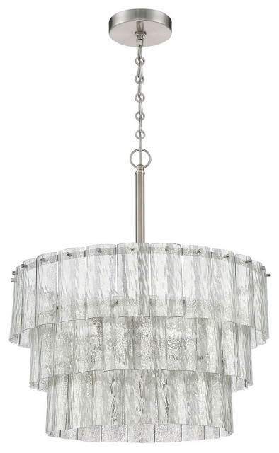 Museo Nine Light Pendant, Brushed Polished Nickel - Transitional ...