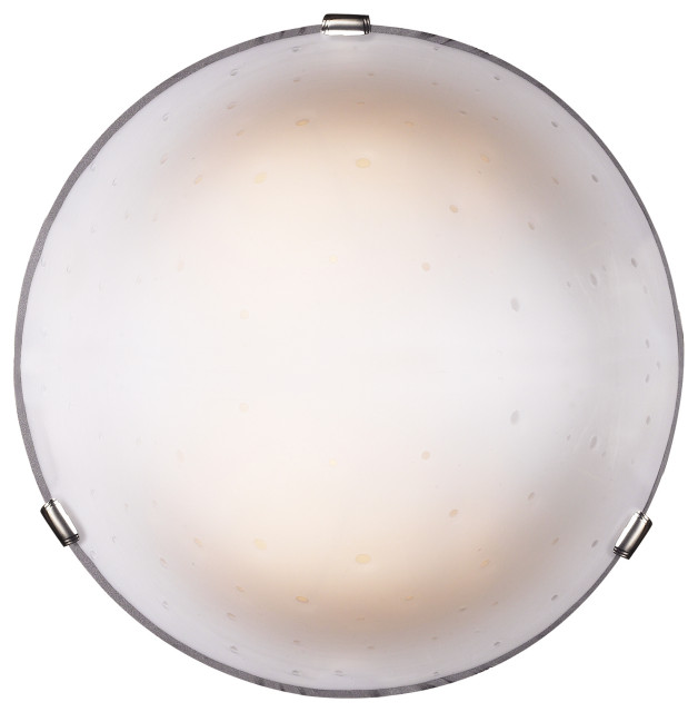 ELK LIGHTING 532-3Wh Circolo Collection Simply White, Satin Nickel ...