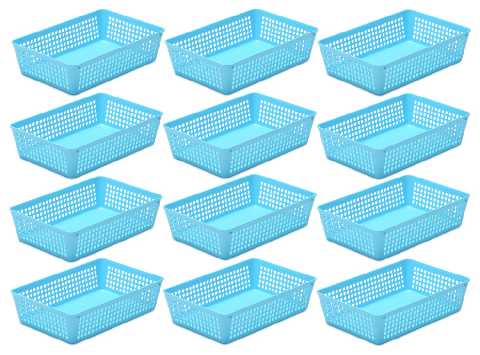 12-Pack Plastic Storage Baskets for Office Drawer, Desk, 32-1182-12 ...