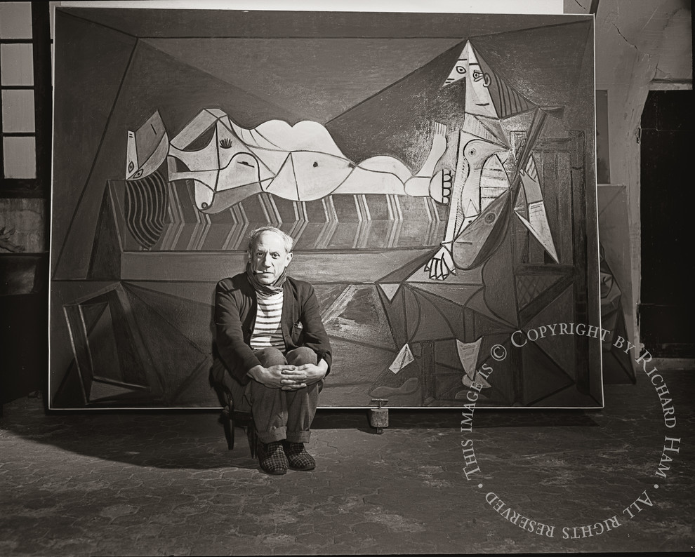 Richard Ham "Picasso in Paris Studio, Picasso Sitting", Photograph ...